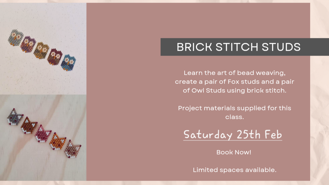 Brick Stitch Stud beading | Square Edge Arts Centre